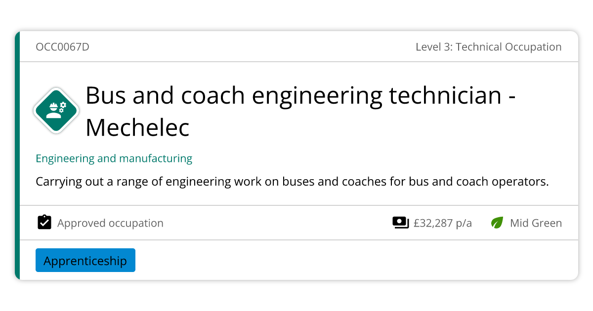 Bus and coach engineering technician - Mechelec