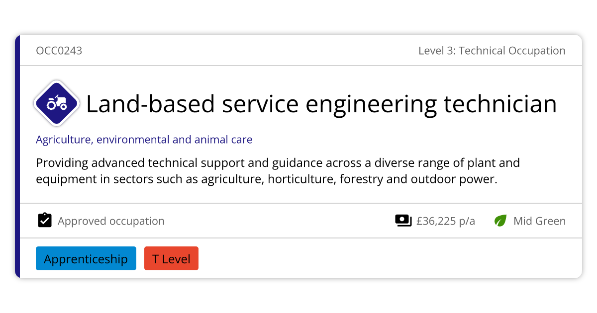 Land-based service engineering technician
