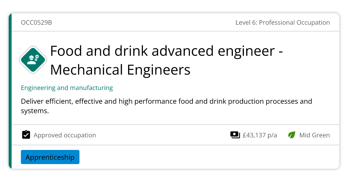 Food and drink advanced engineer - Mechanical Engineers