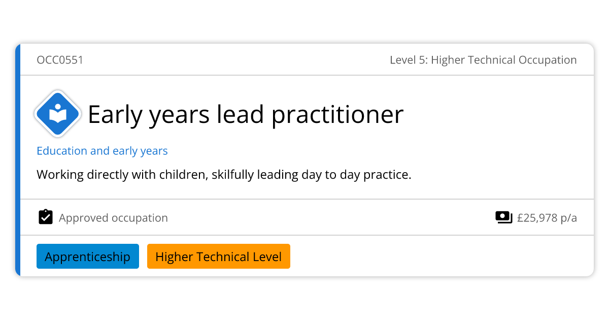 Early years lead practitioner