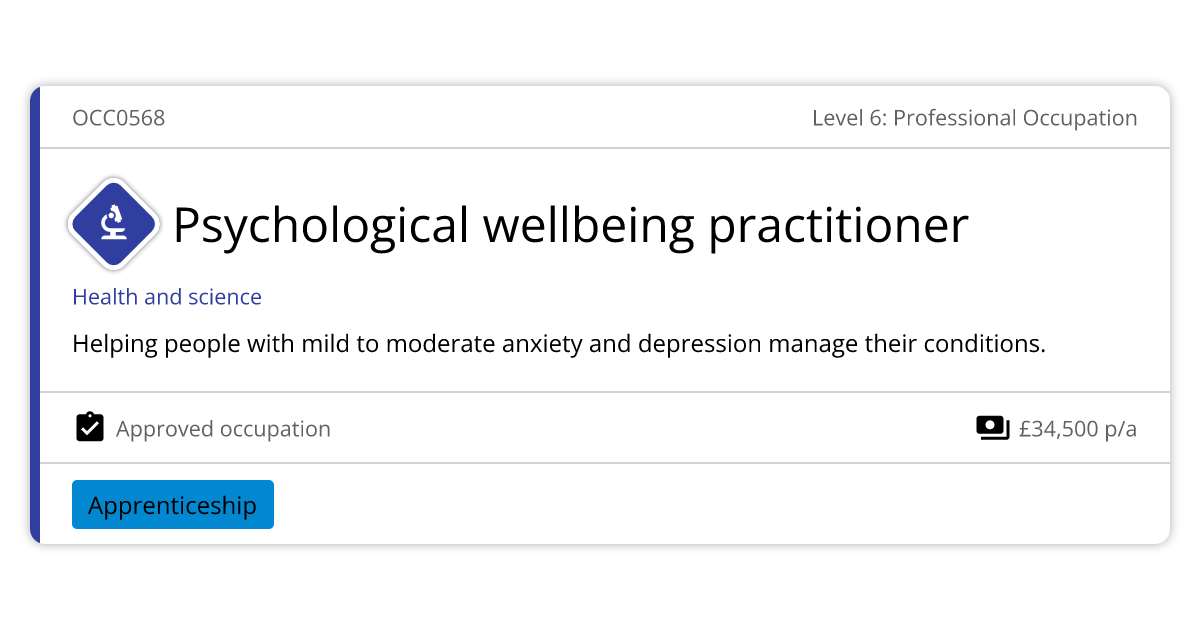 Psychological wellbeing practitioner