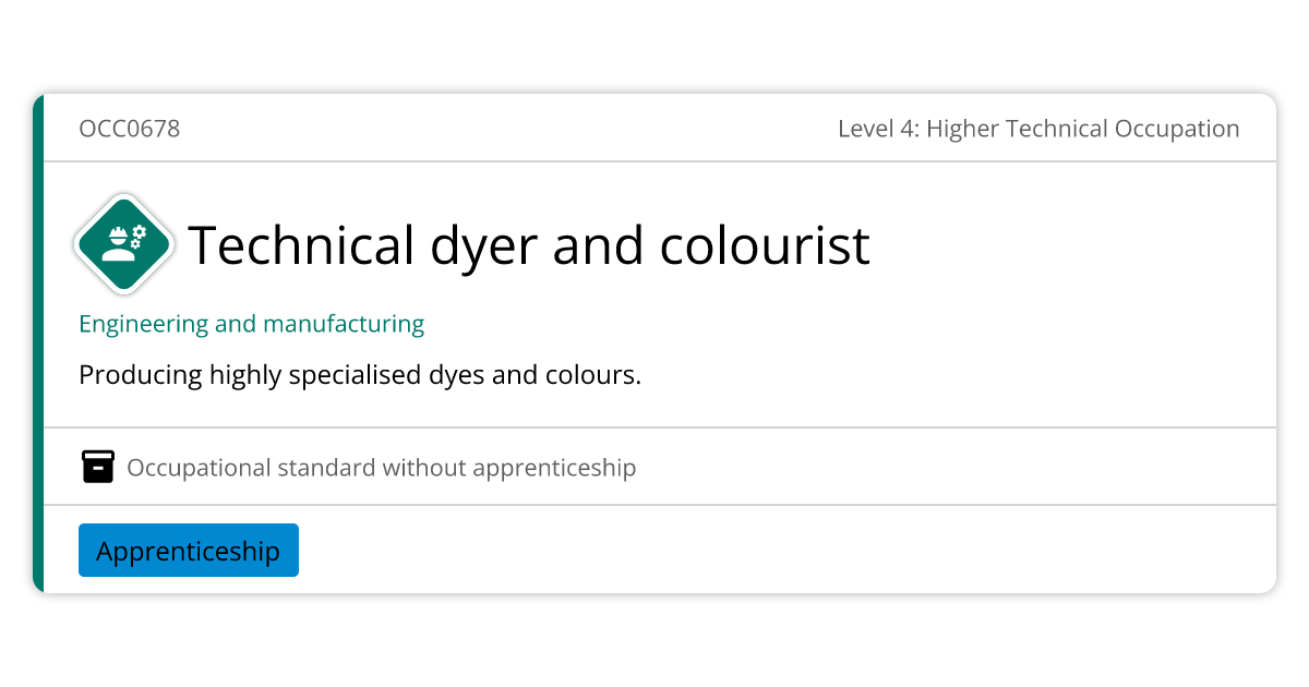 Technical dyer and colourist