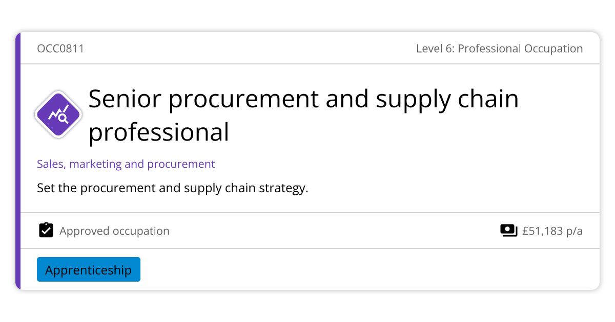 Senior procurement and supply chain professional